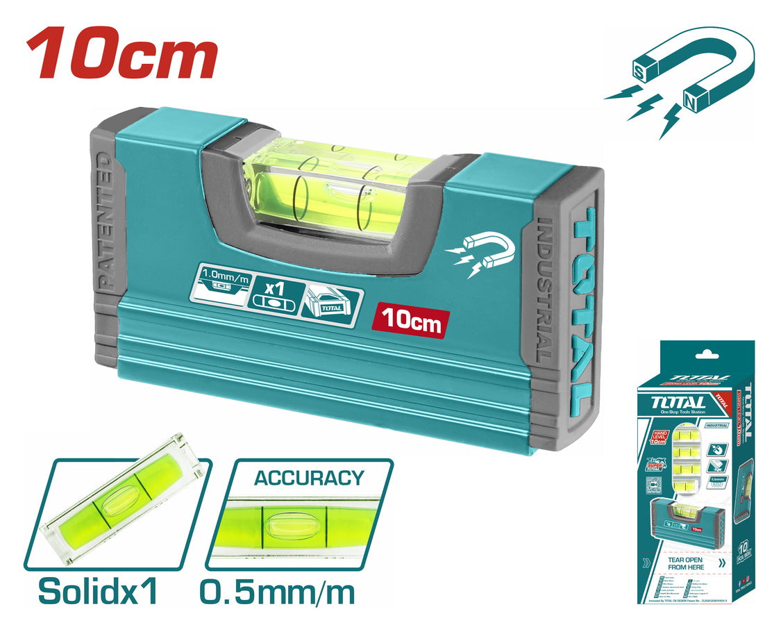 Total Magnetic Hand Level 10cm TMT20105M - 0.5mm/m Accuracy, Shockproof ...