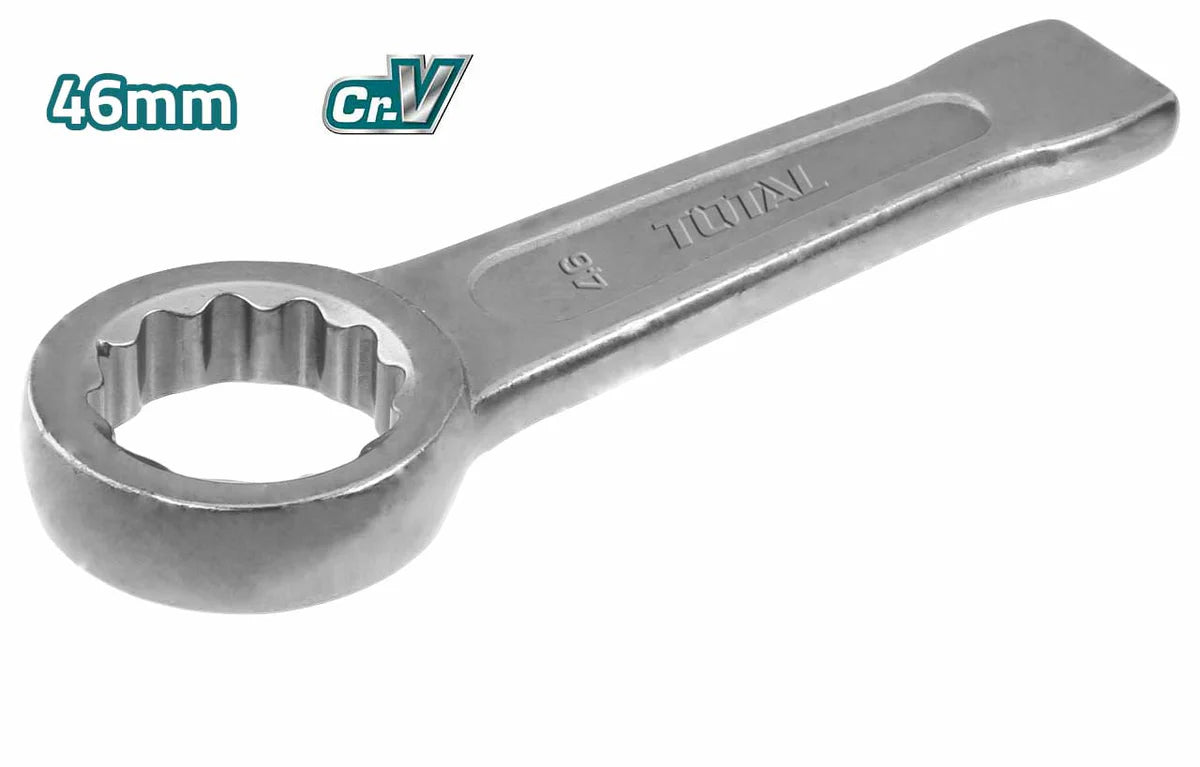 TOTAL THT104046 46mm Ring Slogging Wrench CrMo Steel | Extra Heavy Duty ...